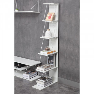 Biblioteca mini Tars alb 50x22x150cm