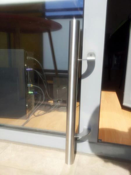 Manere tragatoare din inox, prindere 45 grade, la comanda