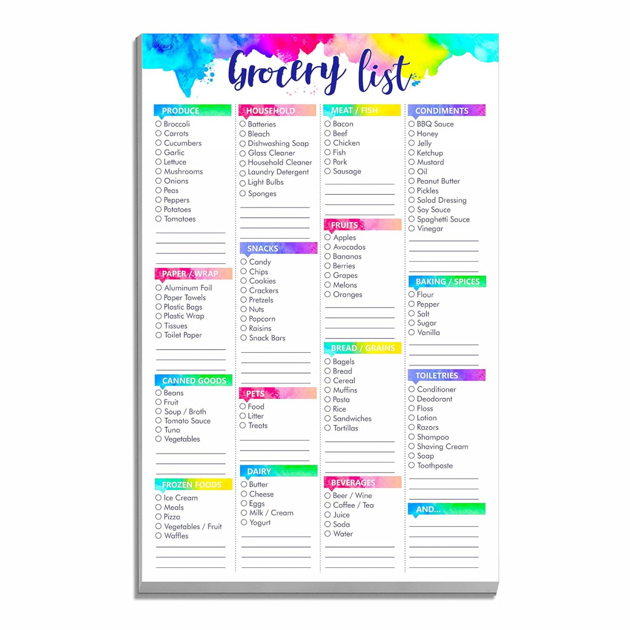 Planificator cu 90 de coli pentru frigider, magnetic, hartie ...