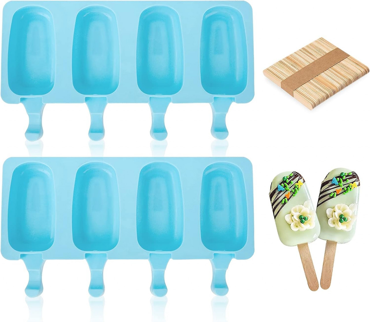 Set de 10 forme de inghetata Fyvadio, silicon, multicolor - Chilipirul ...