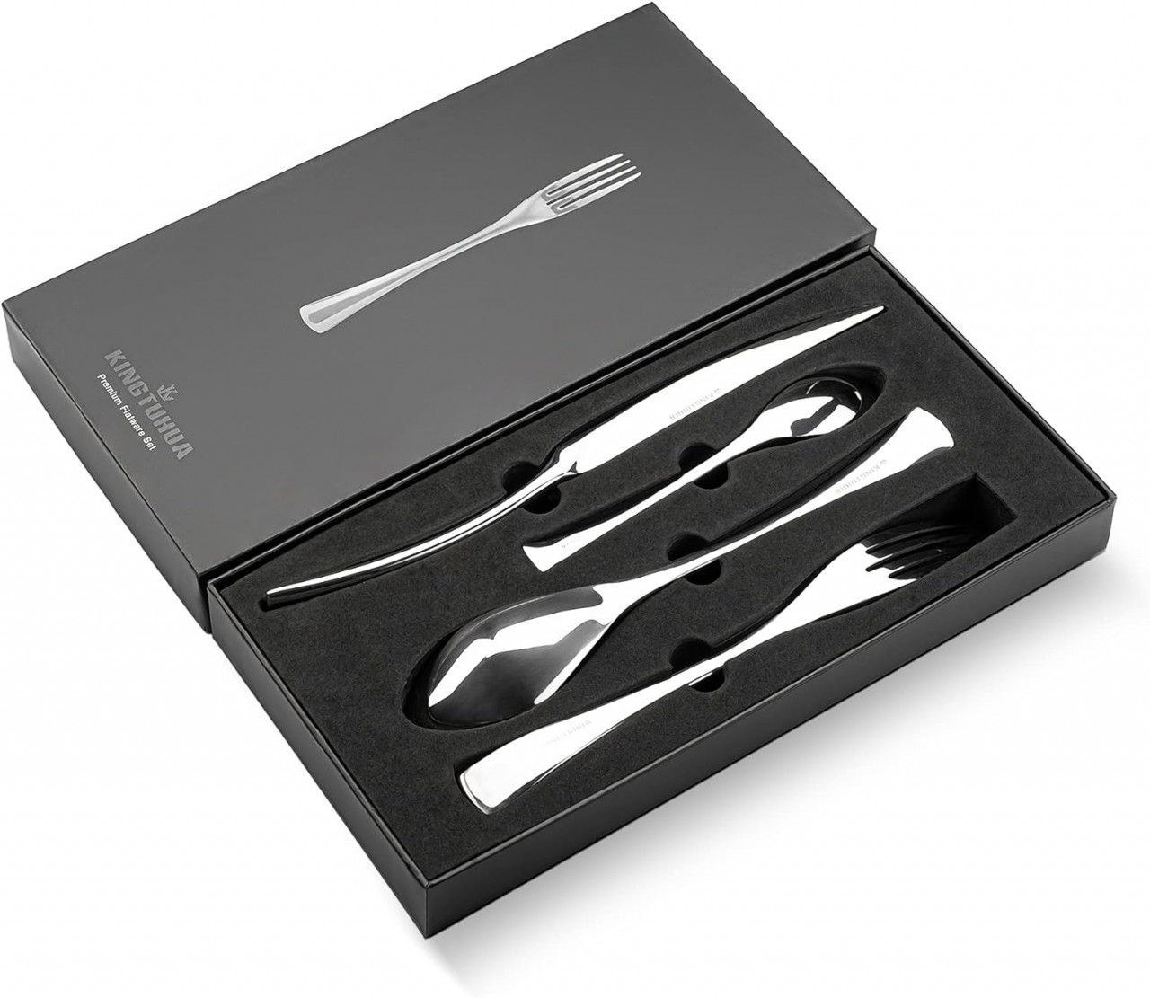 Set tacamuri Kingtuhua, otel inoxidabil, argintiu, 4 piese - Chilipirul ...