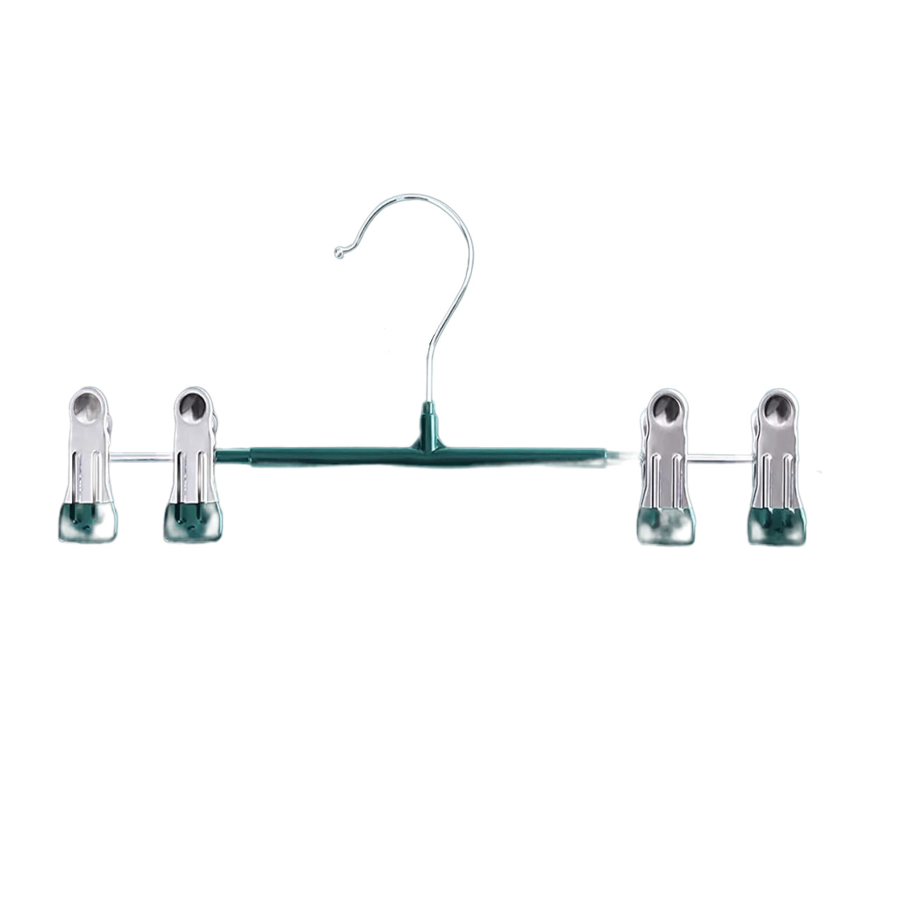 Set de 10 umerase cu cleme pentru haine Niulab, metal, verde, 30 x 11 ...