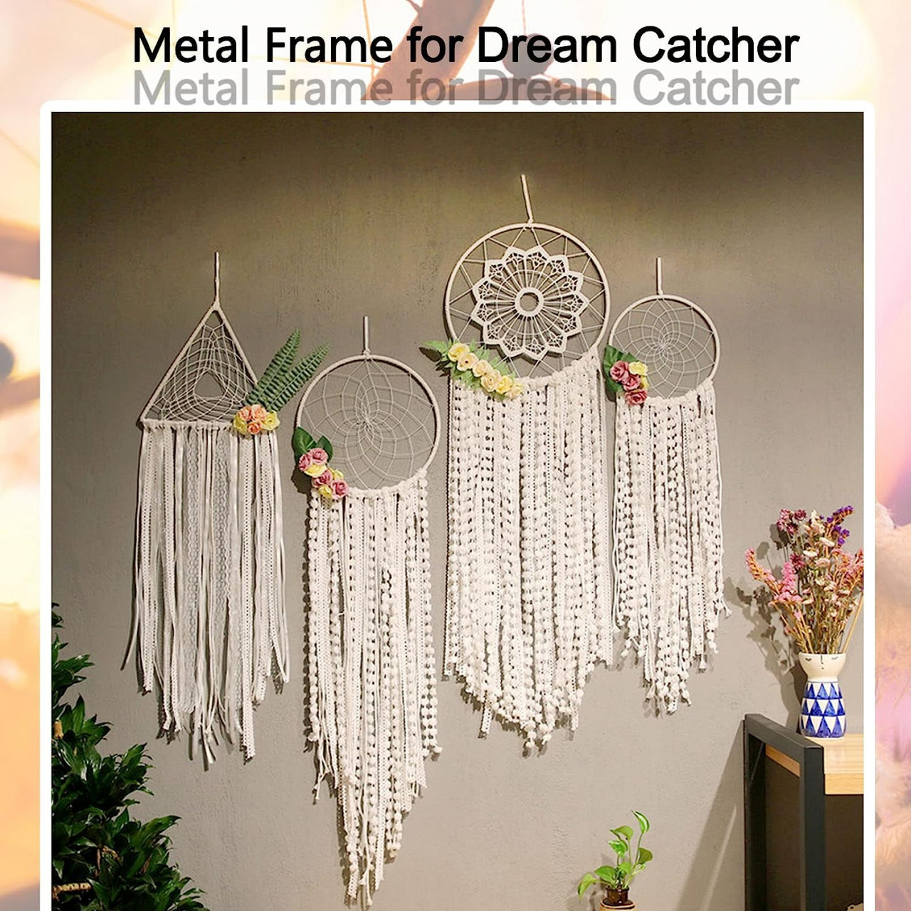 Set de 12 inele pentru proiecte DIY WIWJ, metal, auriu, 50-200 mm ...