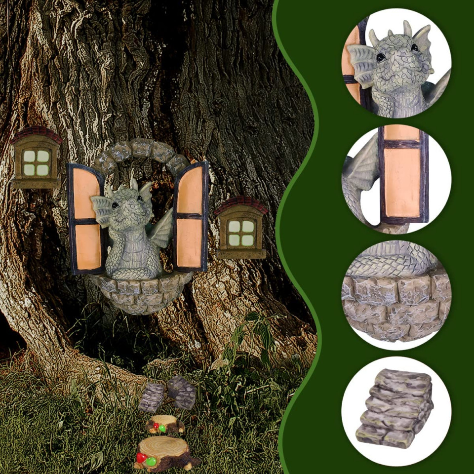 Set de 7 decoratiuni fluorescente pentru copac/gradina WILDPARTY ...