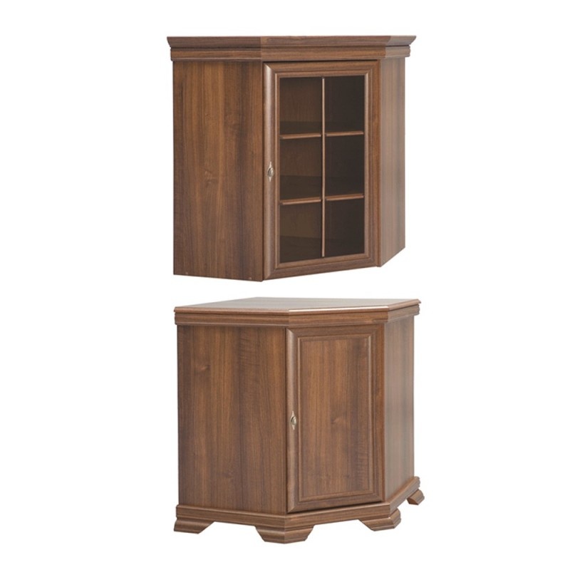 Set mobila living pentru colt comoda VMN1 si vitrina VMNN1, 75 x 75 x ...