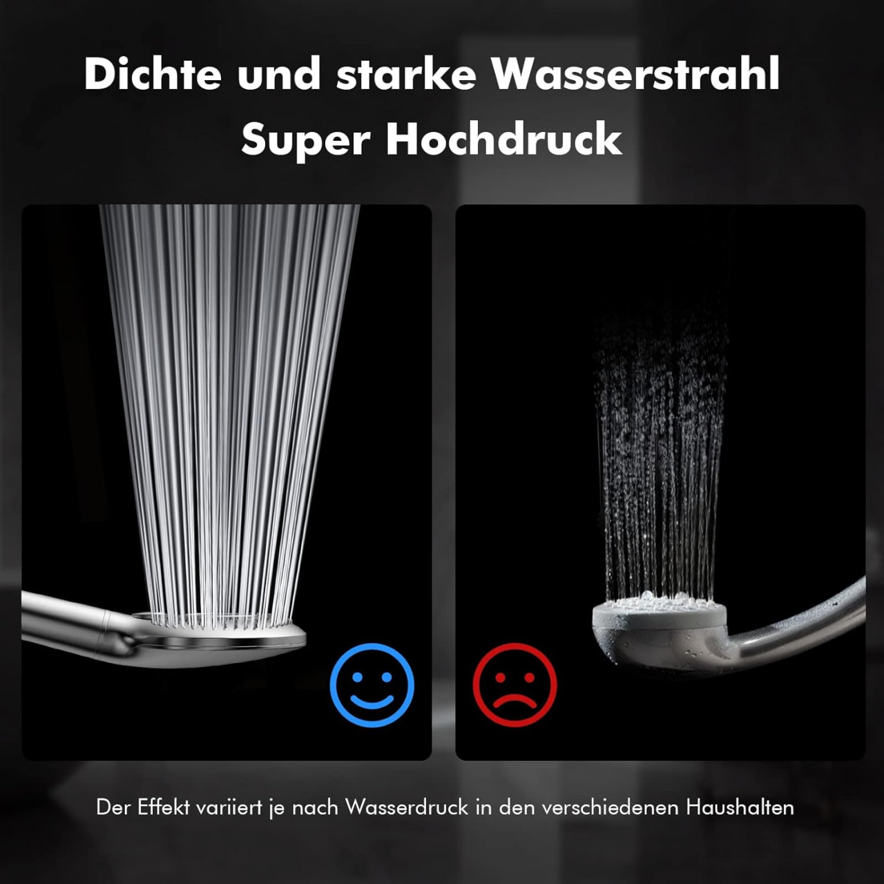 Cap de dus cu 15 straturi filtrante si furtun MEKO, ABS/otel inoxidabil ...