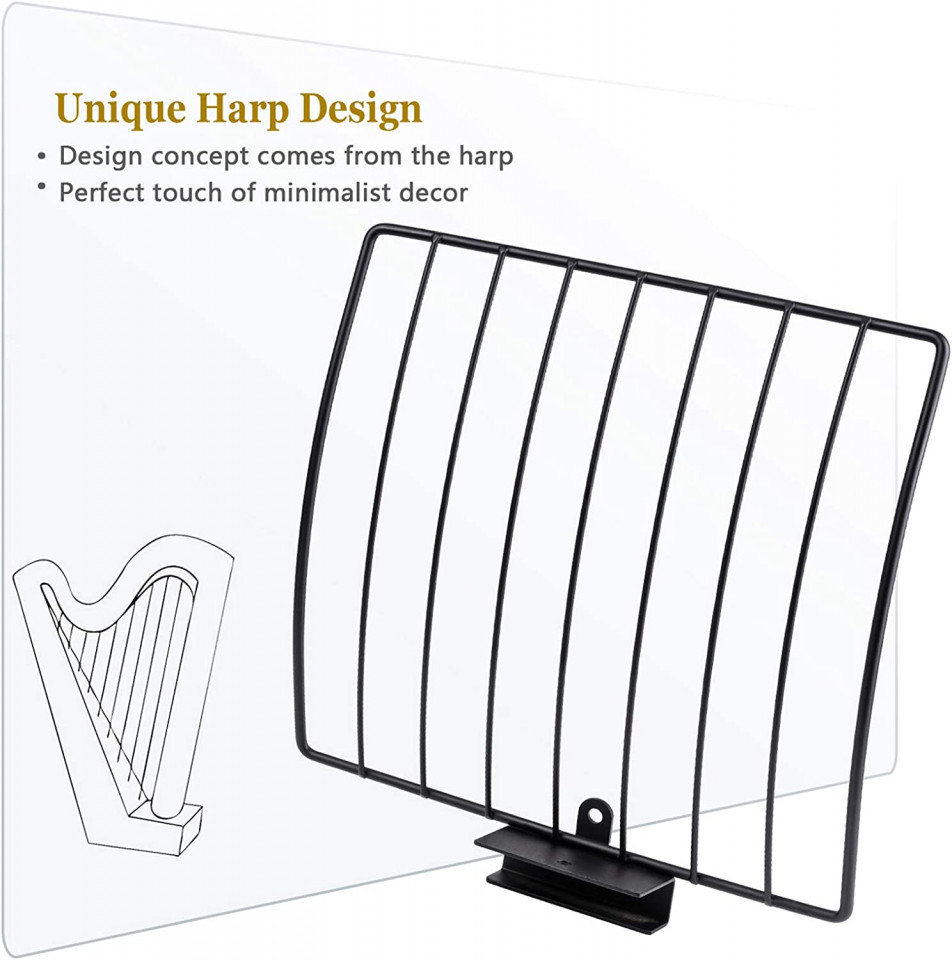 Raft de colt cu 5 nivele Love-KANKEI, lemn/metal, natur/negru, 20 x 20 ...