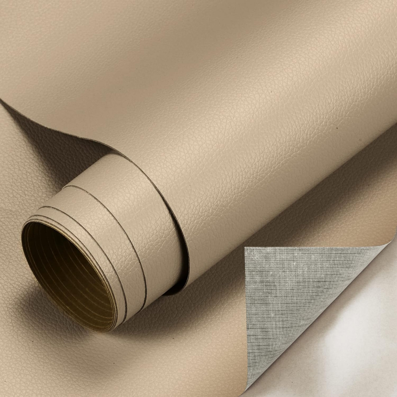 Rola de piele autoadeziva pentru reparatii Cahomo, piele PU, bej, 300 x ...