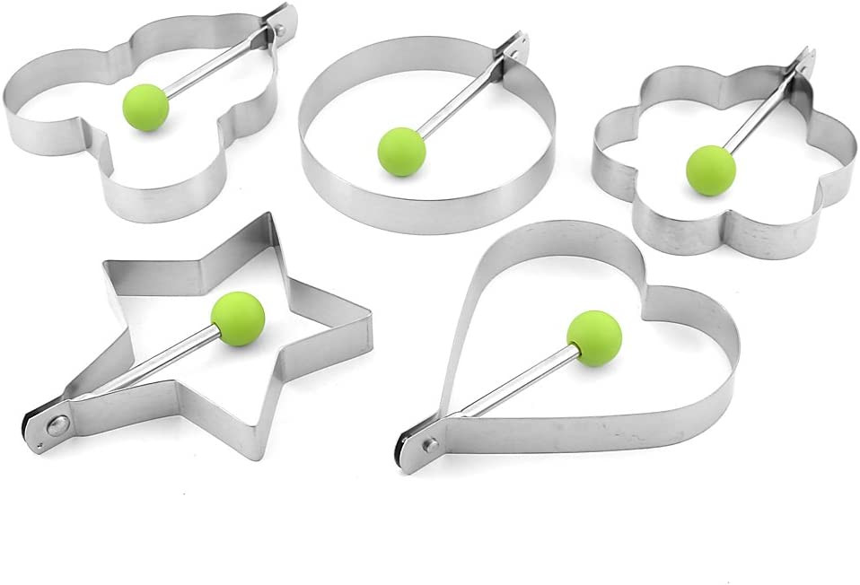 Set de 5 forme pentru oua prajite Sourcing Map, otel inoxidabil ...