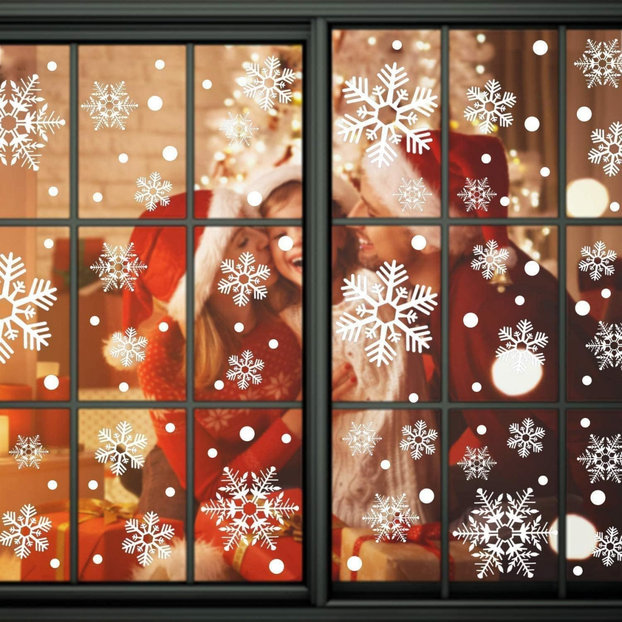 Set de 9 foi cu stickere pentru fereastra ENYACOS, model fulgi de ...