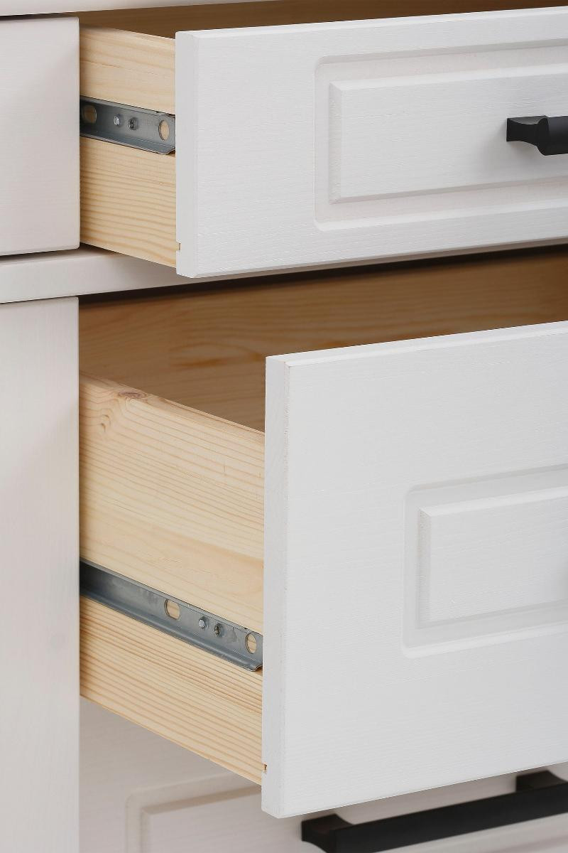 Comoda Anabel Home Affaire, lemn de pin/metal, alb, 156 x 84 x 45 cm ...