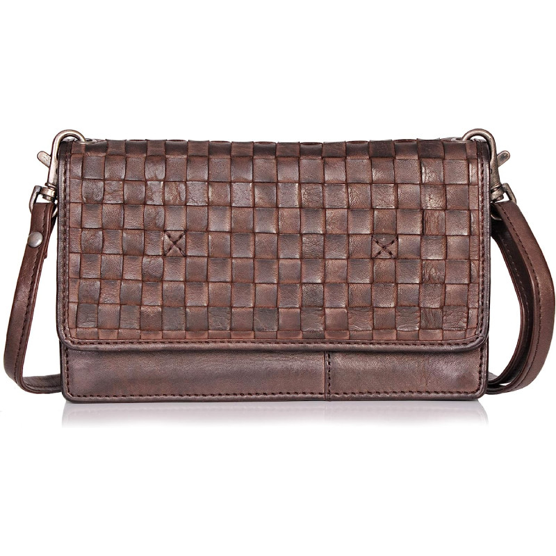 Geanta pentru femei ROYALFAIR, piele PU, maro, 19,5 x 9, 5 cm ...