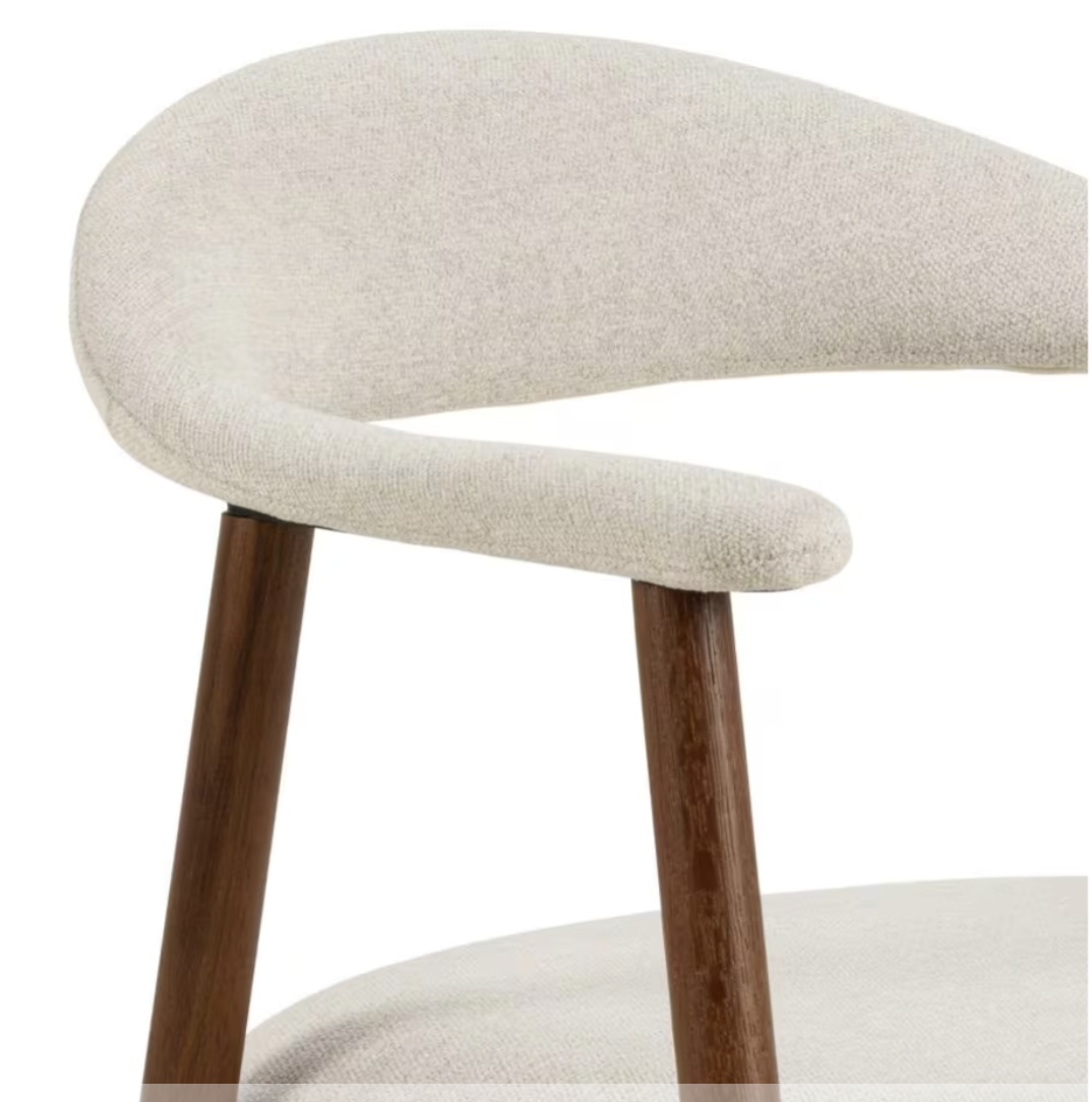 Scaun MID, din lemn si material textil, bej, 56/75,5/54 cm - Chilipirul ...