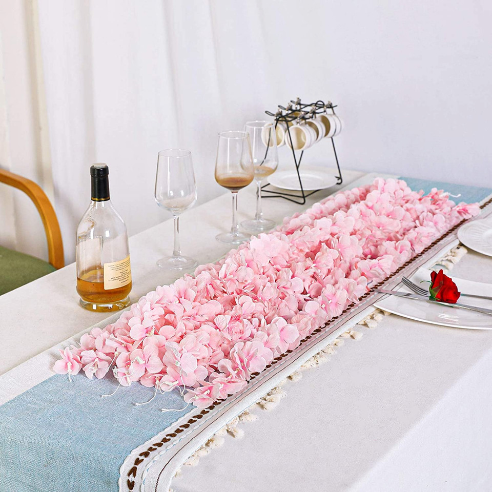 Set de 10 ghirlande de flori artificiale Hawesome, roz, matase/plastic ...