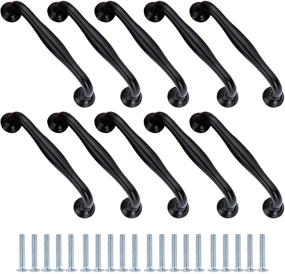 Set de 6 manere pentru mobilier Goo Ki, aliaj de zinc, alama, 115 x 25 ...