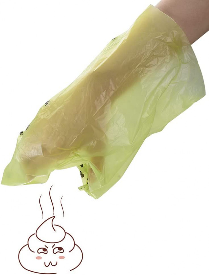 Set de 450 saci biodegradabili pentru resturile animalelor FLOWOW, verde/negru, 21 x 33 cm ...