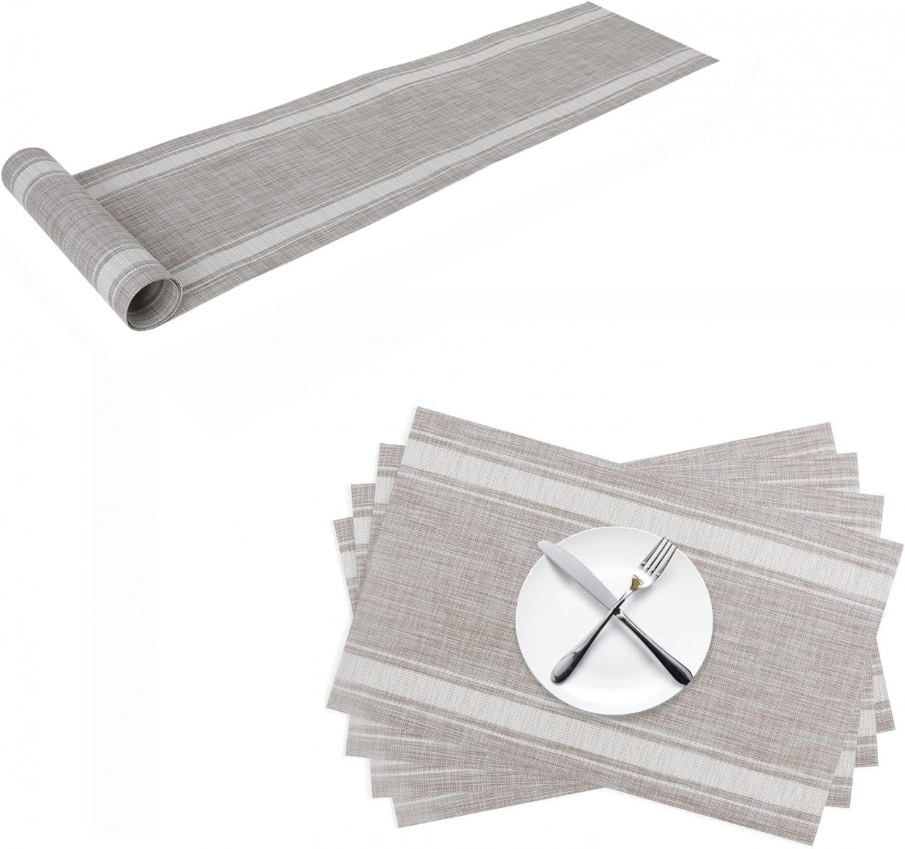 Set de 4 naproane pentru tacamuri/farfurii si 4 coastere pentru pahare ...