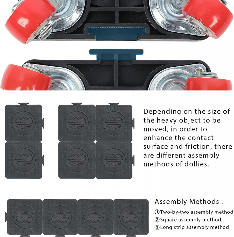 Set ridicator cu bara de extensie si 4 glisoare pentru mobilier ...