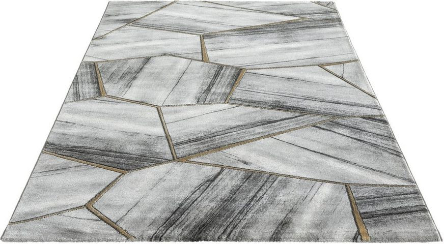 Covor Leonique, textil, gri/auriu, 80 x 150 cm - Chilipirul Zilei