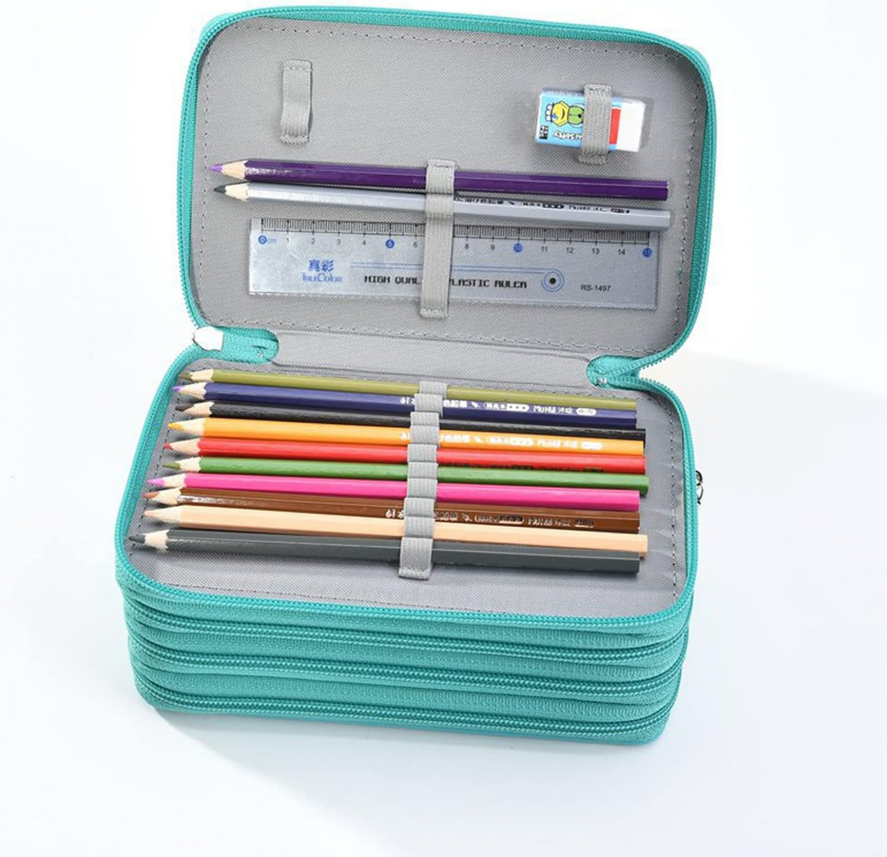 Penar de mare capacitate Catekro, 72 locuri pentru creioane, nailon ...