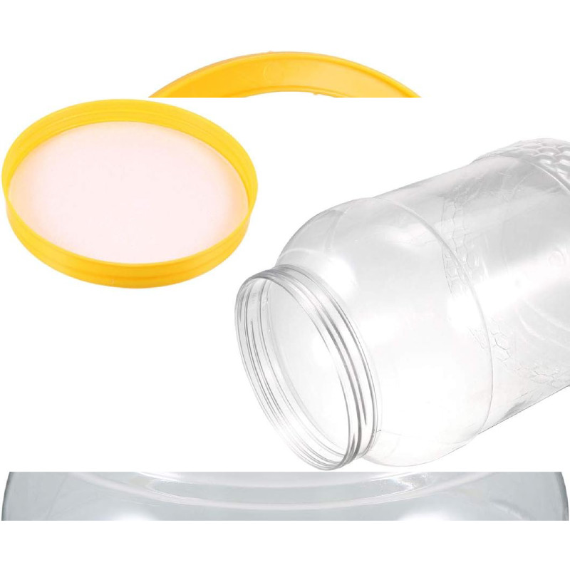 Set de 2 borcane cu capac Sorcing Map, PET, galben/transparent, 2200 ml ...