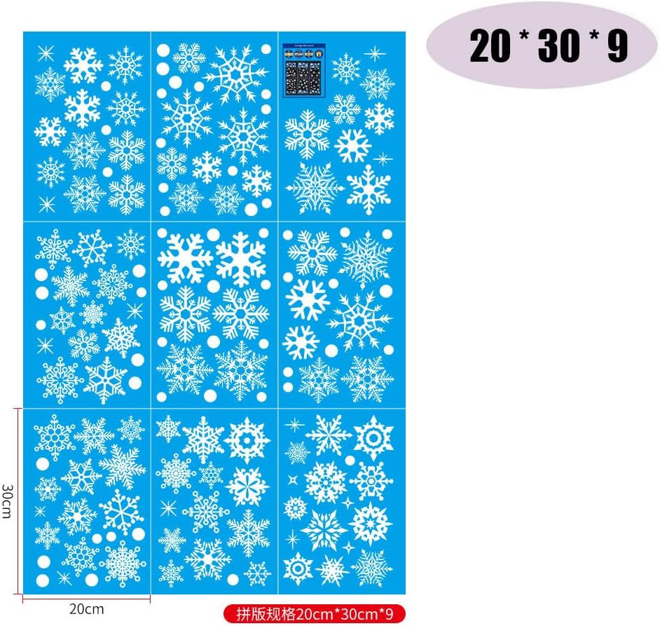 Set de 9 foi cu stickere pentru fereastra ENYACOS, model fulgi de ...