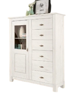 Pat matrimonial by Home Affaire, lemn masiv pin, alb, 140 x 200 cm ...