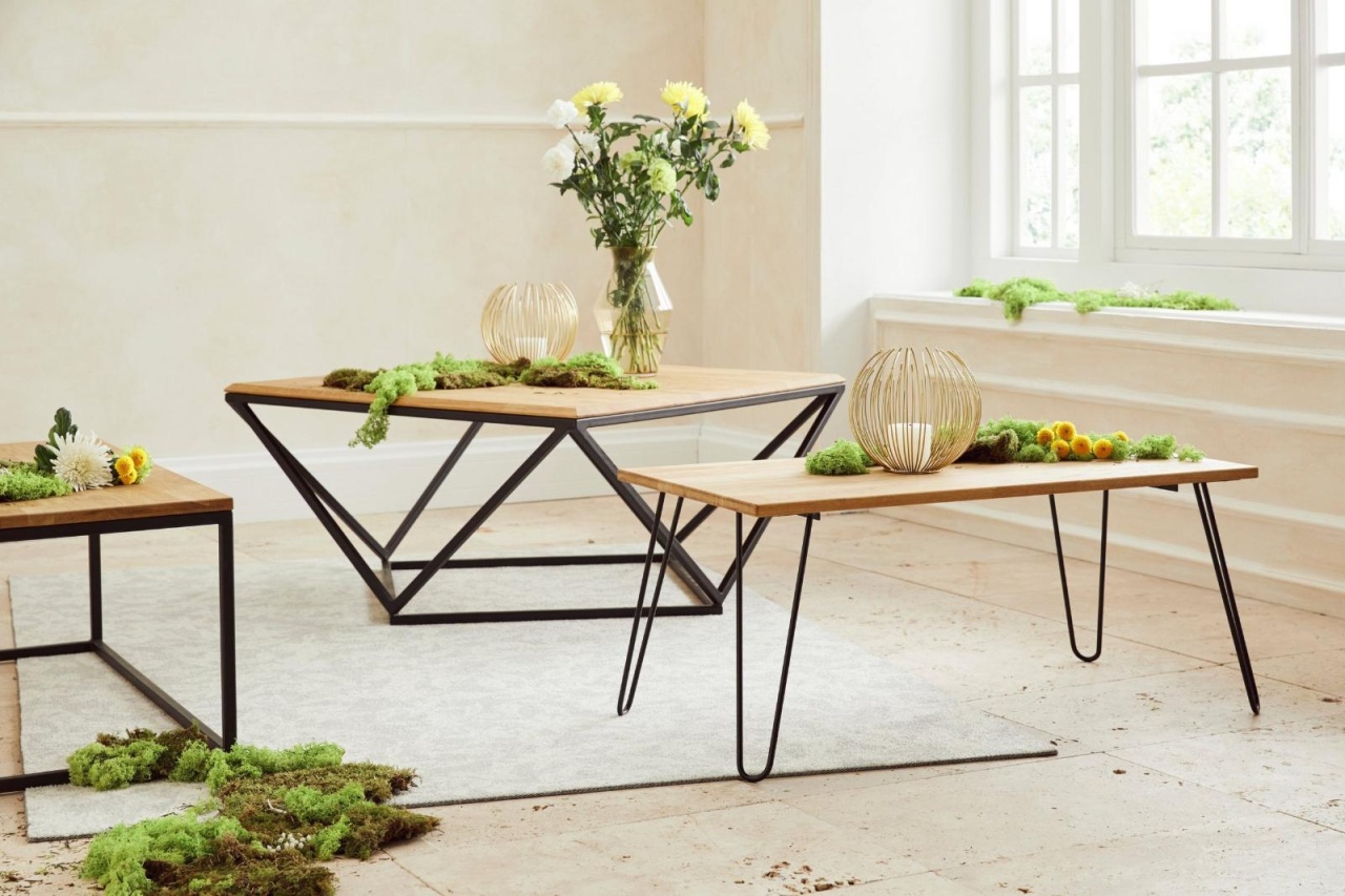 Masuta de cafea Guido Maria, lemn masiv/metal, natur/maro, 100 x 48 x ...