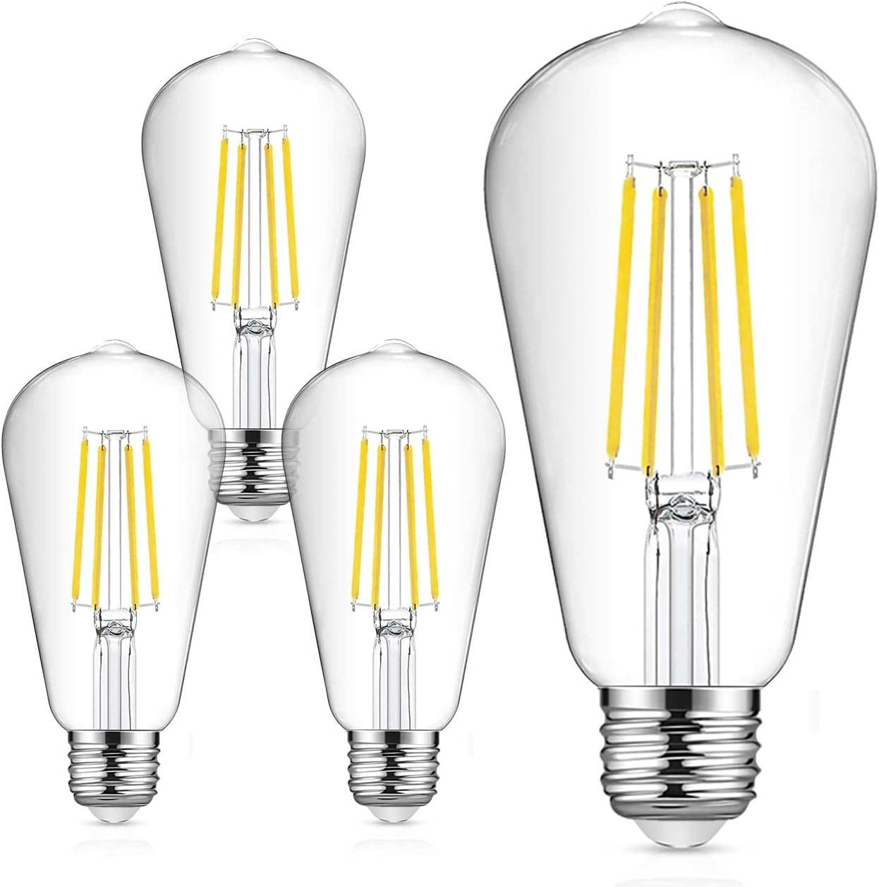 Set de 4 becuri ExtraStar, LED, metal/sticla, alb rece, 14,2 x 6,4 cm ...