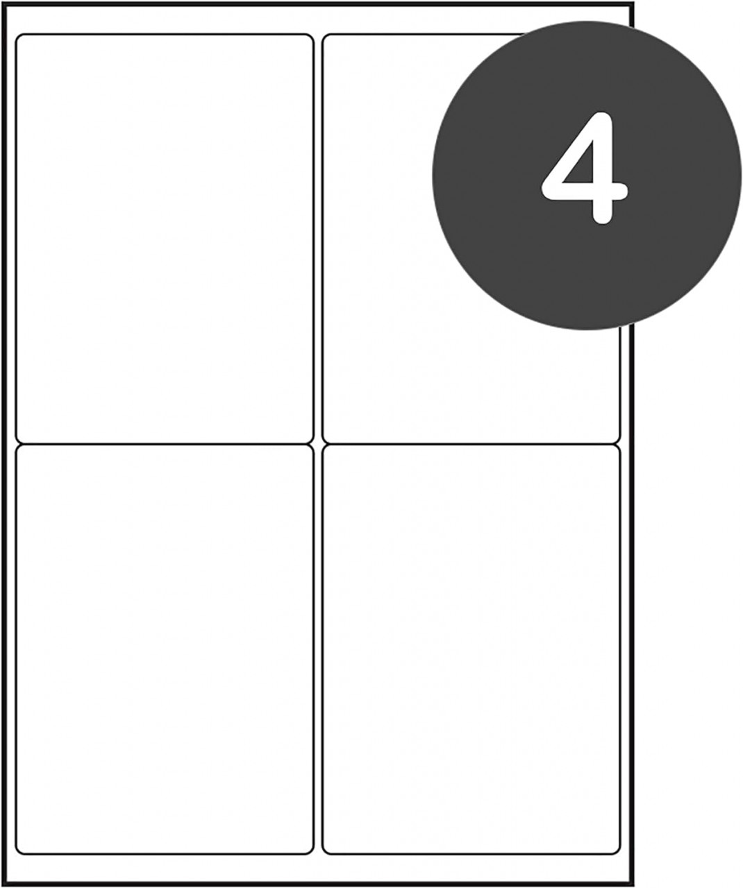 Set de 400 etichete autoadezive pentru imprimanta, hartie, alb, A4, 30 ...