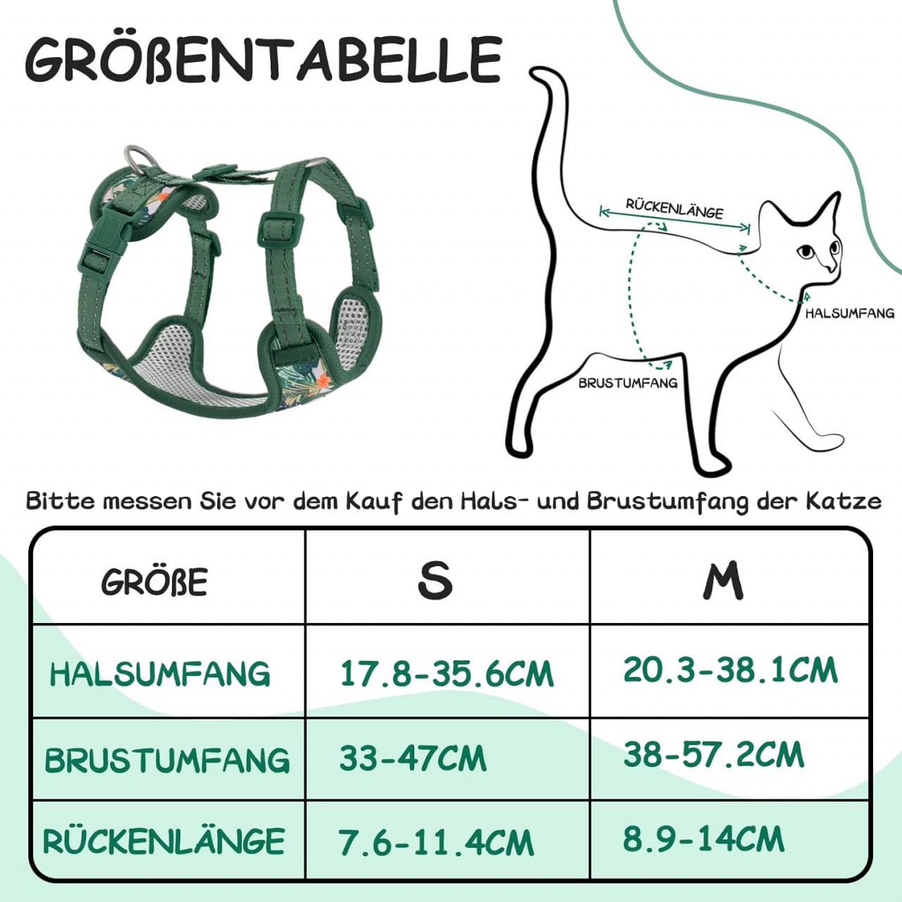 Set ham si lesa pentru pisica Supet, neopren/panza, multicolor, marimea ...