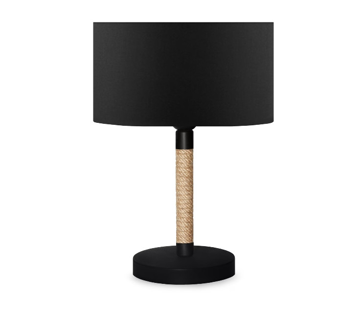 Veioza Joiner, metal/iuta/poliester, negru/natur, 37 x 13 x 24 cm ...