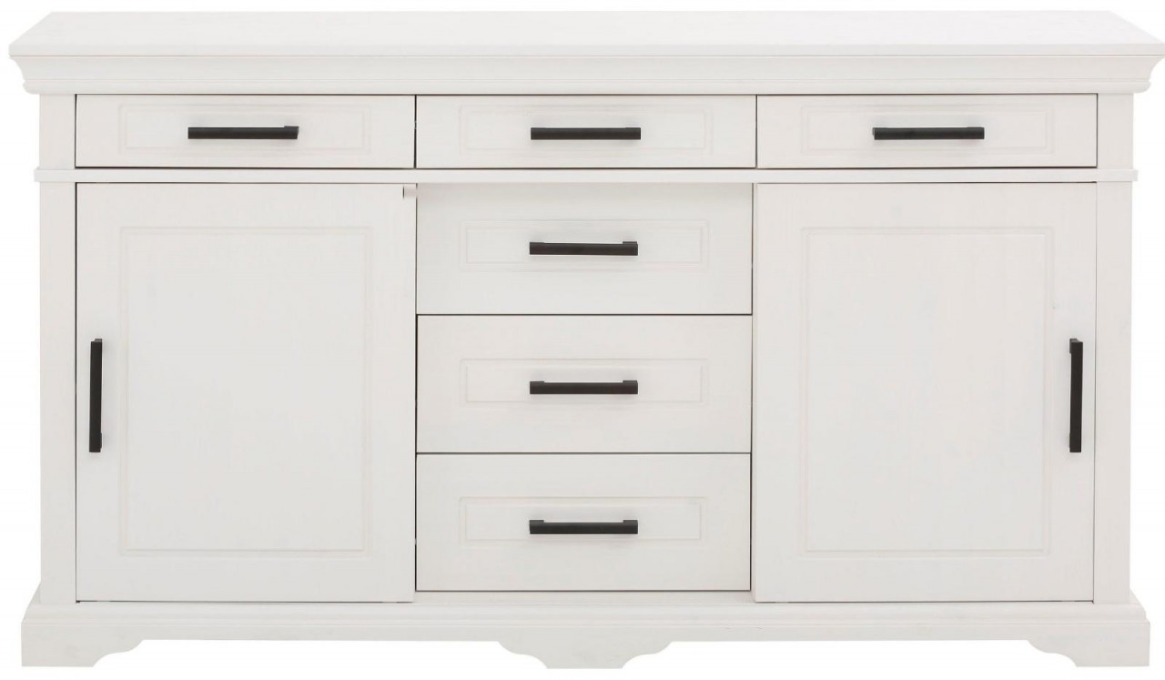 Comoda Anabel Home Affaire, lemn de pin/metal, alb, 156 x 84 x 45 cm ...