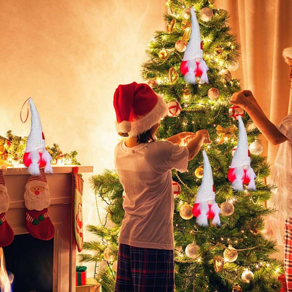 Gnom Herbst, LED, pasla/plastic, alb/rosu, 13 x 9 x 32 cm - Chilipirul ...