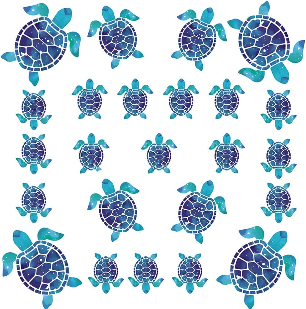 Set de 24 stickere pentru perete Simmpu, model broasca testoasa, PVC ...