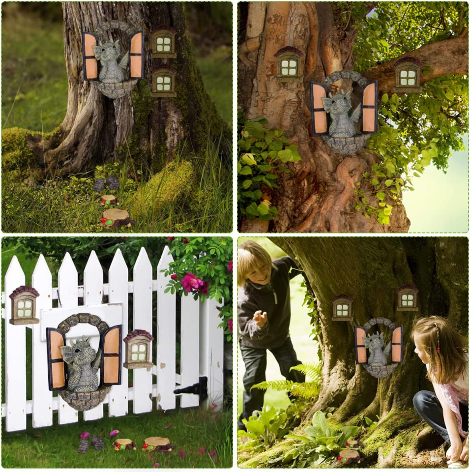 Set de 7 decoratiuni fluorescente pentru copac/gradina WILDPARTY ...