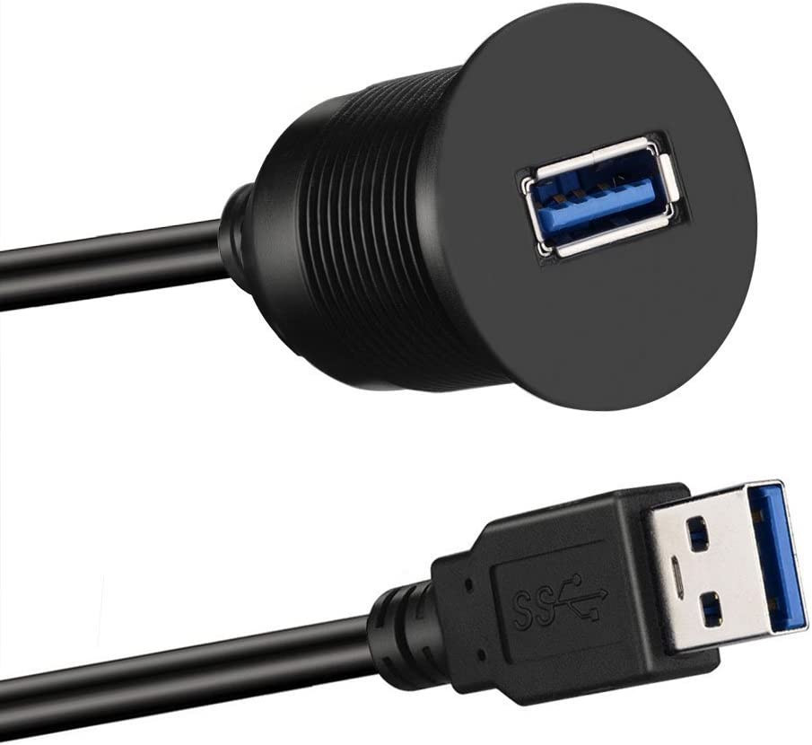 Cablu Dual USB 3.0 pentru plansa de bord auto IHRKleid, mufa USB Type-A ...