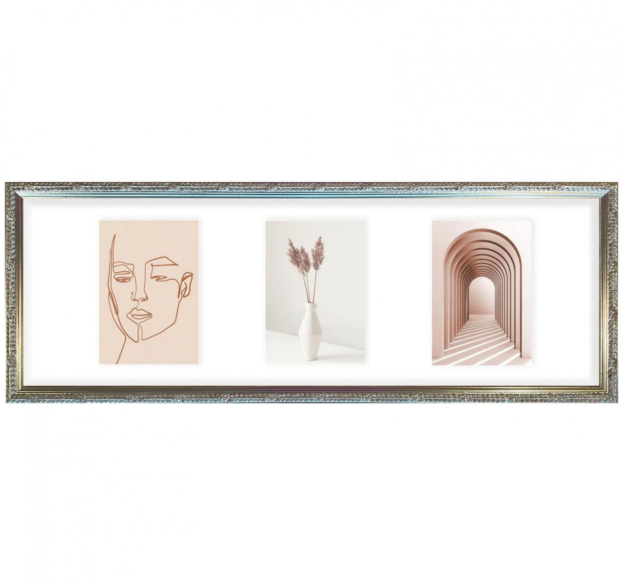 Colaj rame foto Monaco Leonique, lemn masiv/sticla, multicolor, 22 x 59 ...