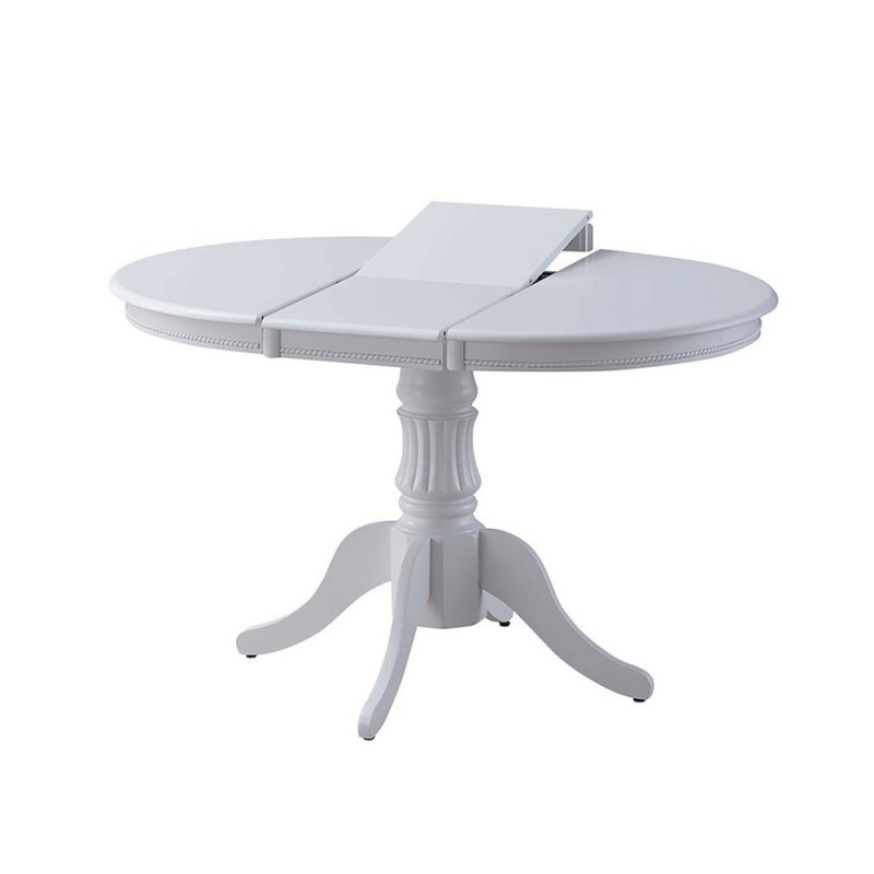 Masa extensibila living KL Willy, cadru lemn masiv, ovala, MDF ...