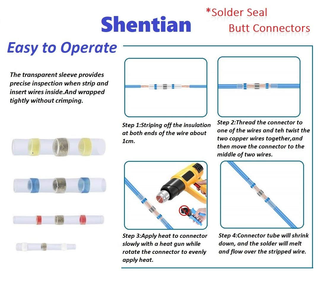 Set de 100 conectori pentru cabluri electrice de etansare SHENTIAN ...