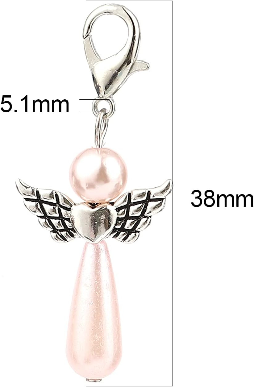 Set de 5 pandative inger pentru proiecte DIY Dry Flower, acrilic/metal ...