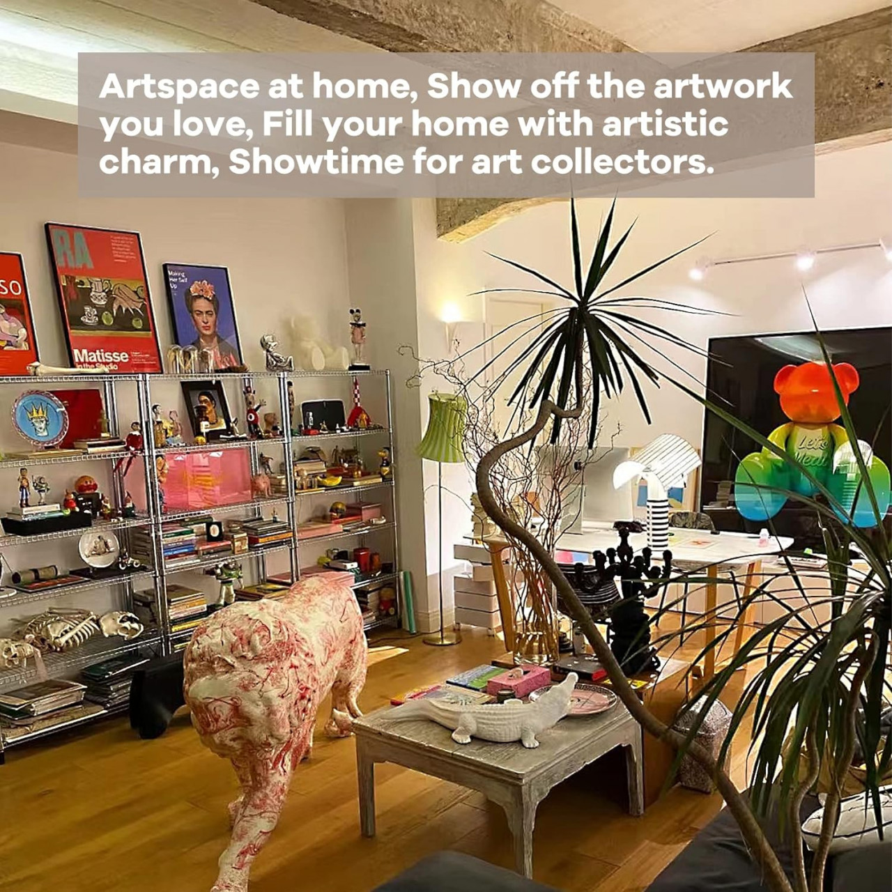 Raft reglabil cu 5 nivele Actask, metal, negru, 152 x 76 x 35 cm ...