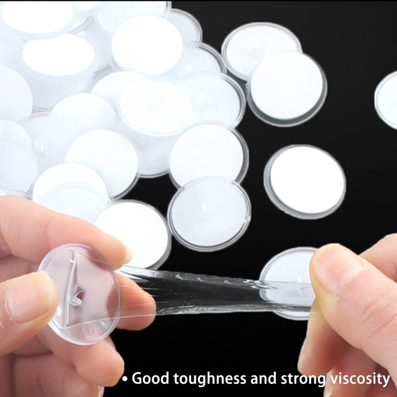 Set de 100 butoane adezive pentru tavan KARAA, plastic, alb, 3 cm ...