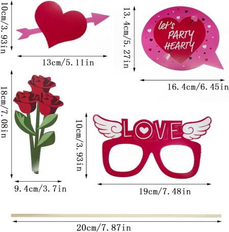 Set de 25 accesorii pentru recuzita foto Taekooki, hartie, multicolor - Chilipirul Zilei