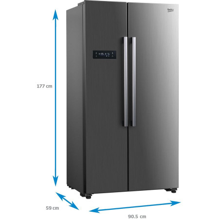 Frigider cu congelator incorporabil Side by Side Beko GNO4331XPN ...