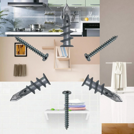 Set de 100 suruburi pentru gips-carton TK.Excellent, zinc, argintiu, 35 ...