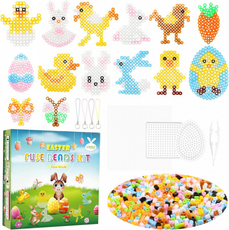 Set de creatie cu 1700 margele cu modele de Paste LIHAO, plastic ...