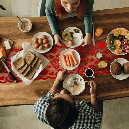 Set decoratiuni pentru Valentine's Day Kesote, textil, rosu, 2004 piese ...