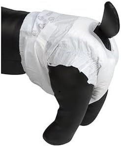 Set de 12 scutece pentru caini Flamingo, alb, XXS - Chilipirul Zilei