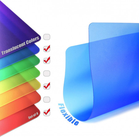Set de 4 placi de taiat Fotouzy, plastic, multicolor, 15 x 12 inchi ...